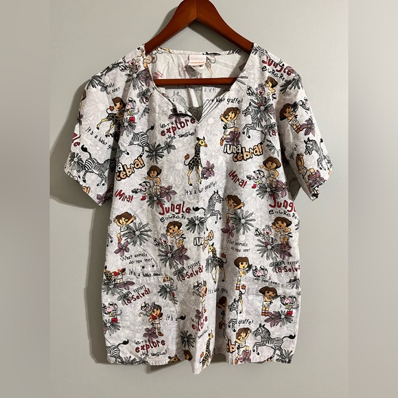 Nickelodeon | Tops | Nickelodeon Dora The Explorer Scrub Top | Poshmark